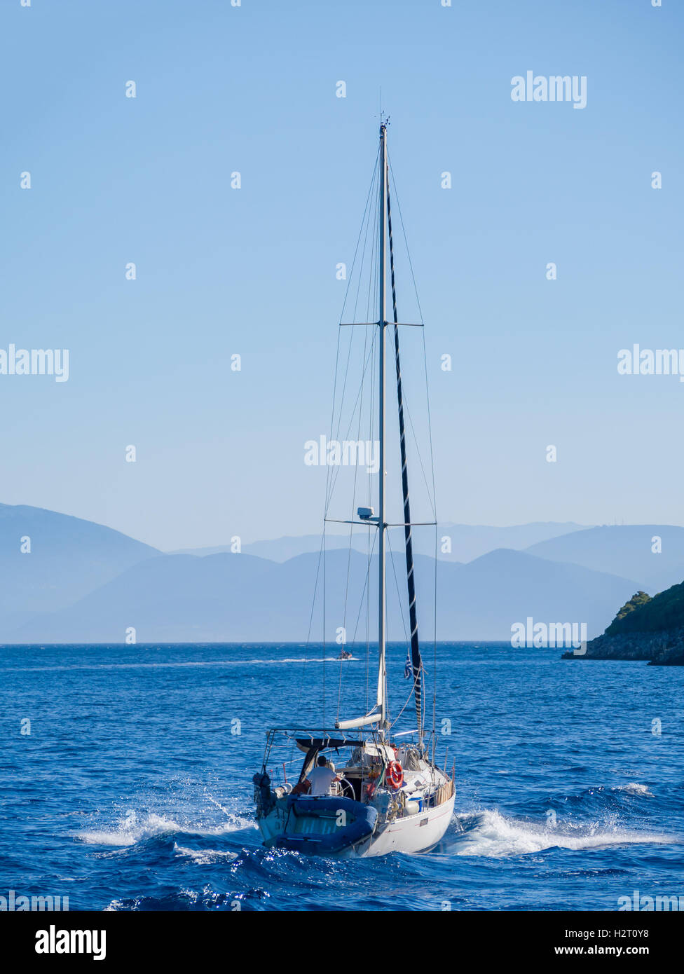 Sailing yacht in Lefkada Greece Stock Photo - Alamy