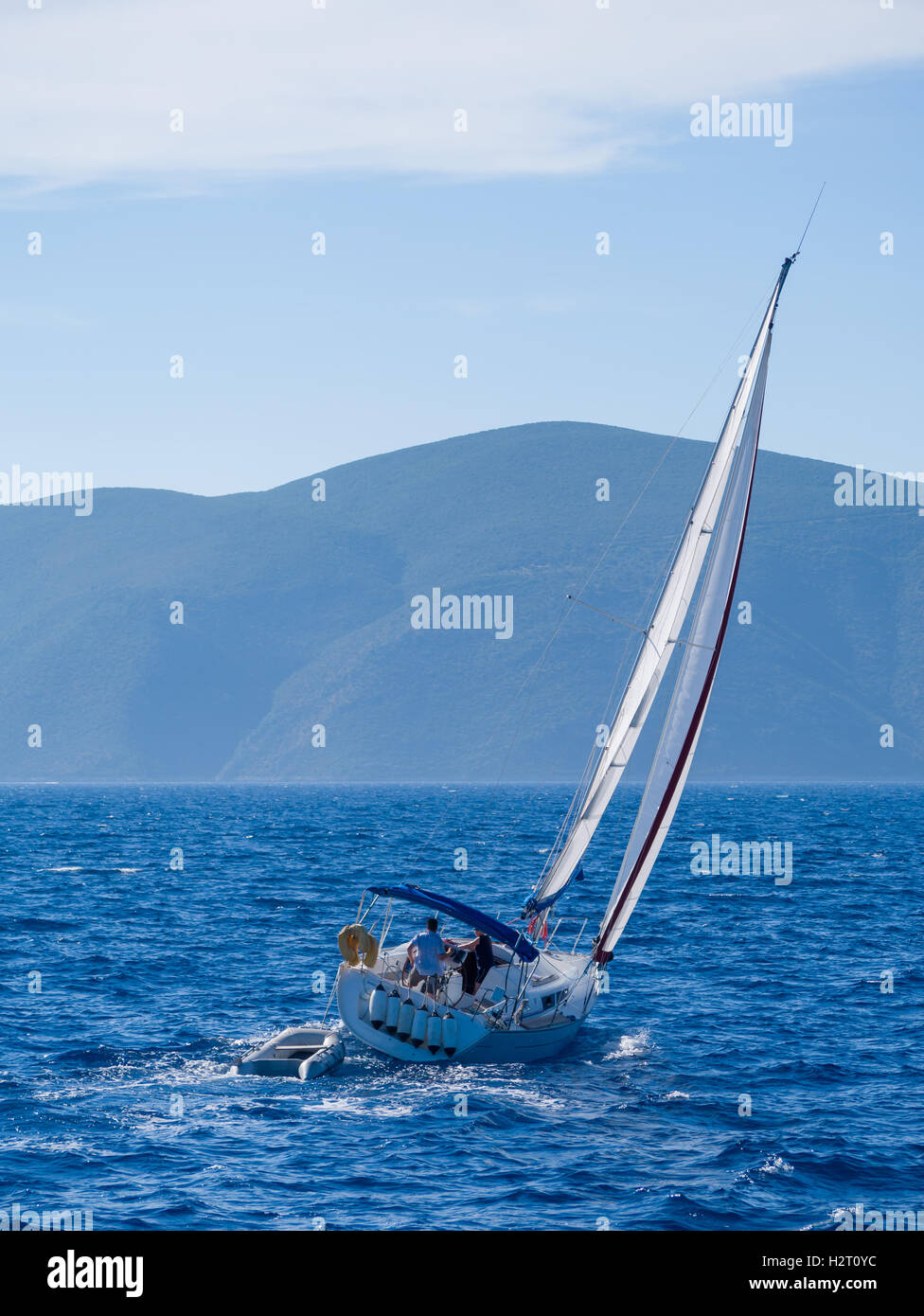 Sailing yacht in Lefkada Greece Stock Photo - Alamy