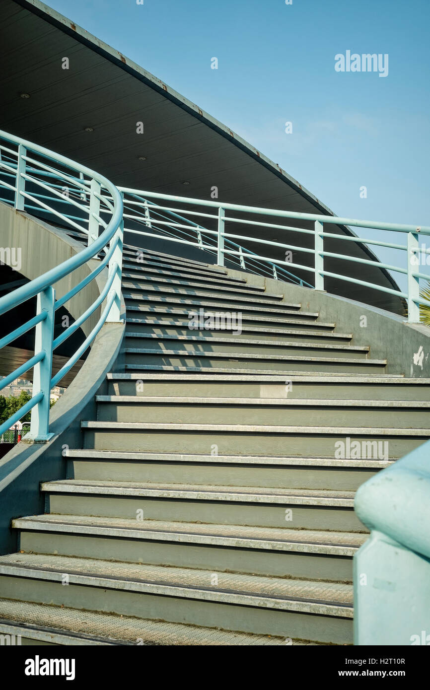 Detail take of a railway station staircase Stock Photo - Alamy