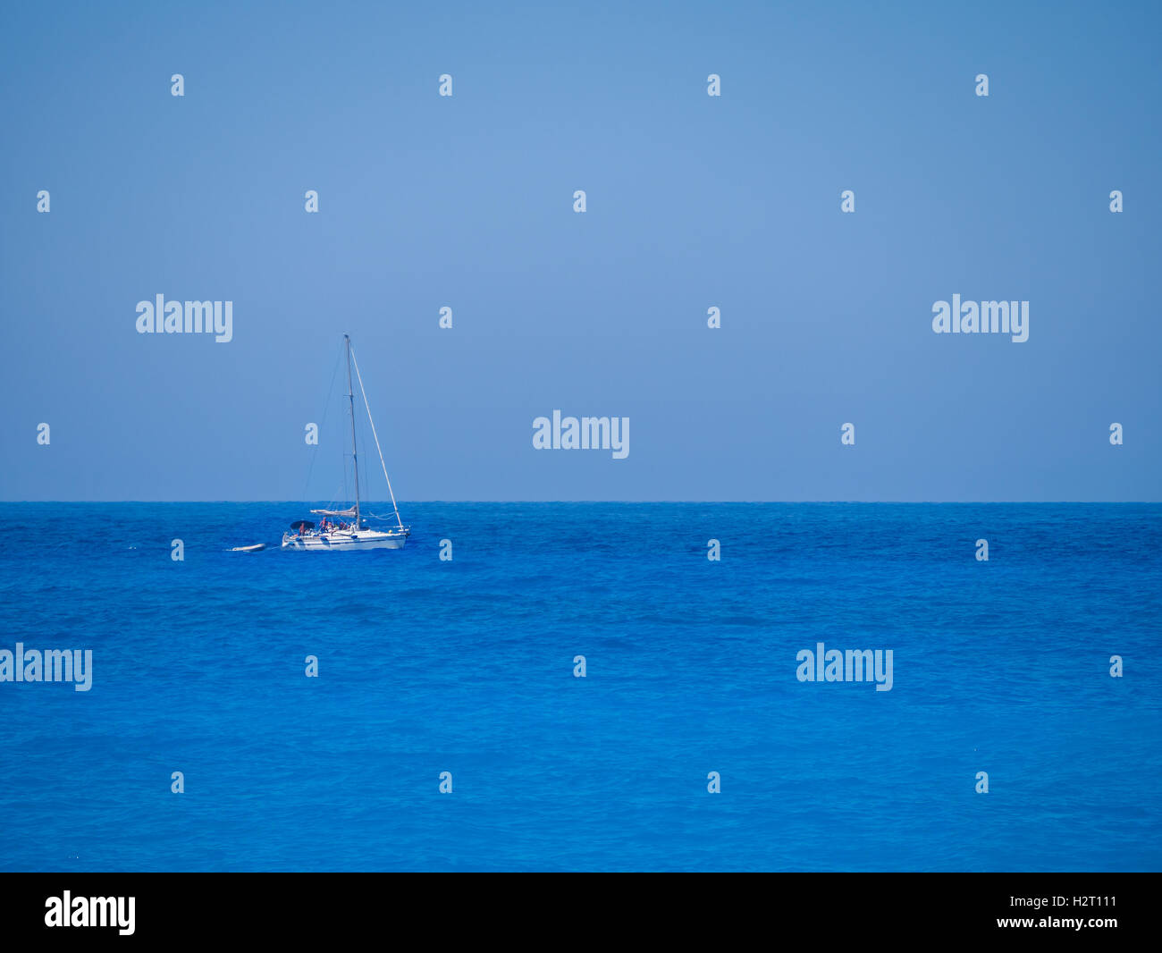 Sailing yacht in Lefkada Greece Stock Photo - Alamy