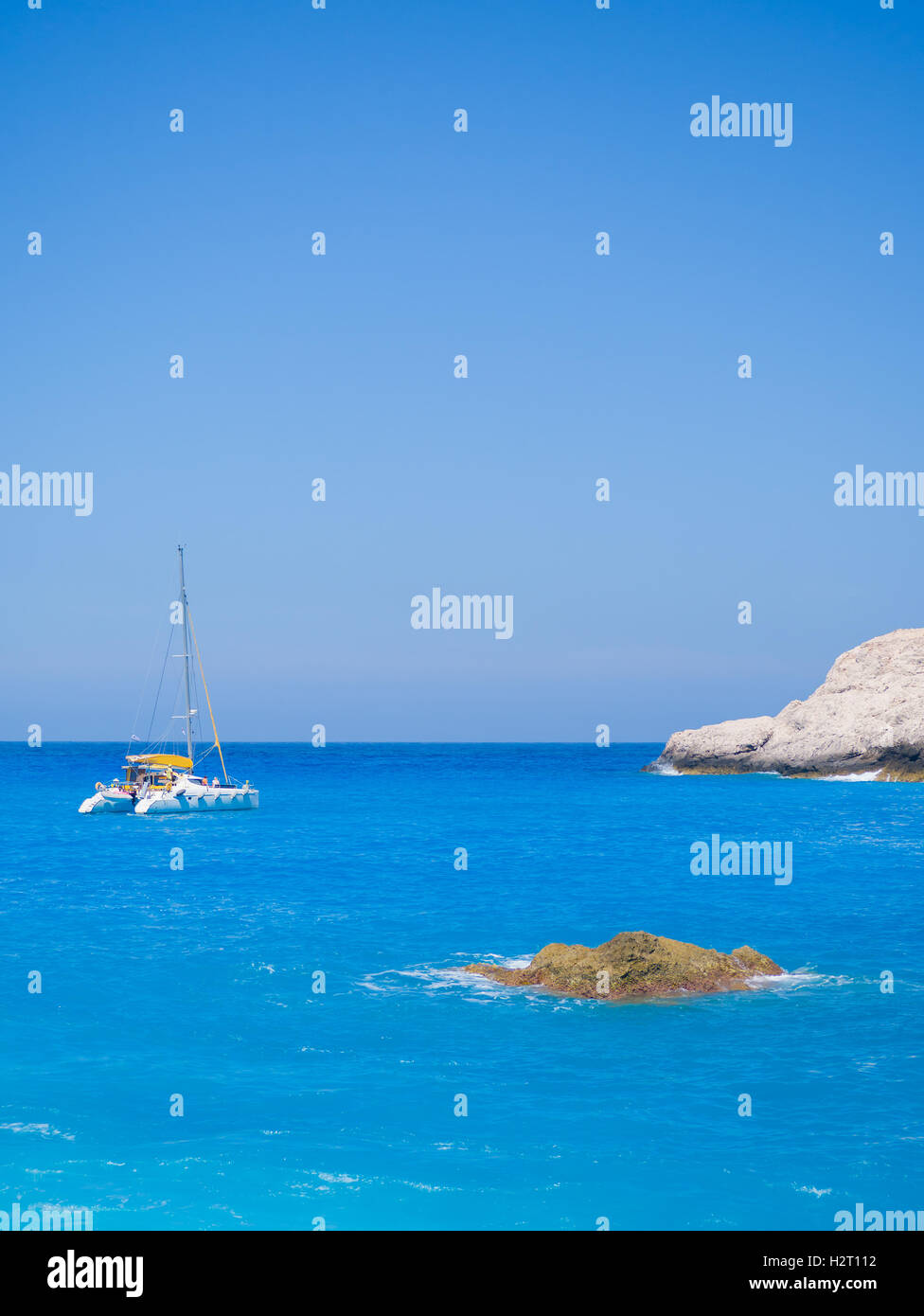 Sailing yacht in Lefkada Greece Stock Photo - Alamy