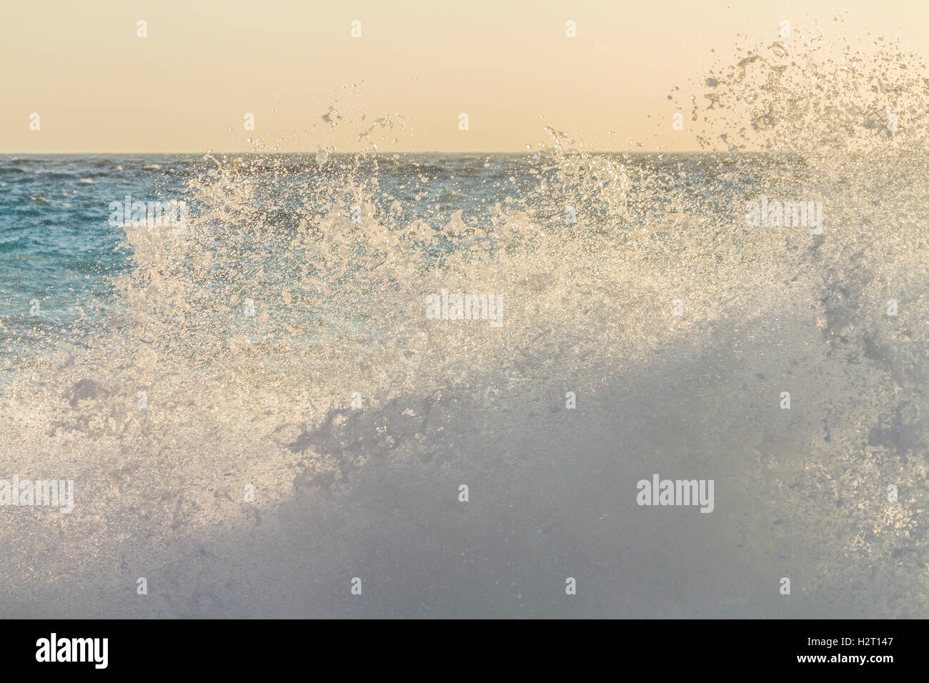 Crashing waves in Lefkada Greece Stock Photo - Alamy