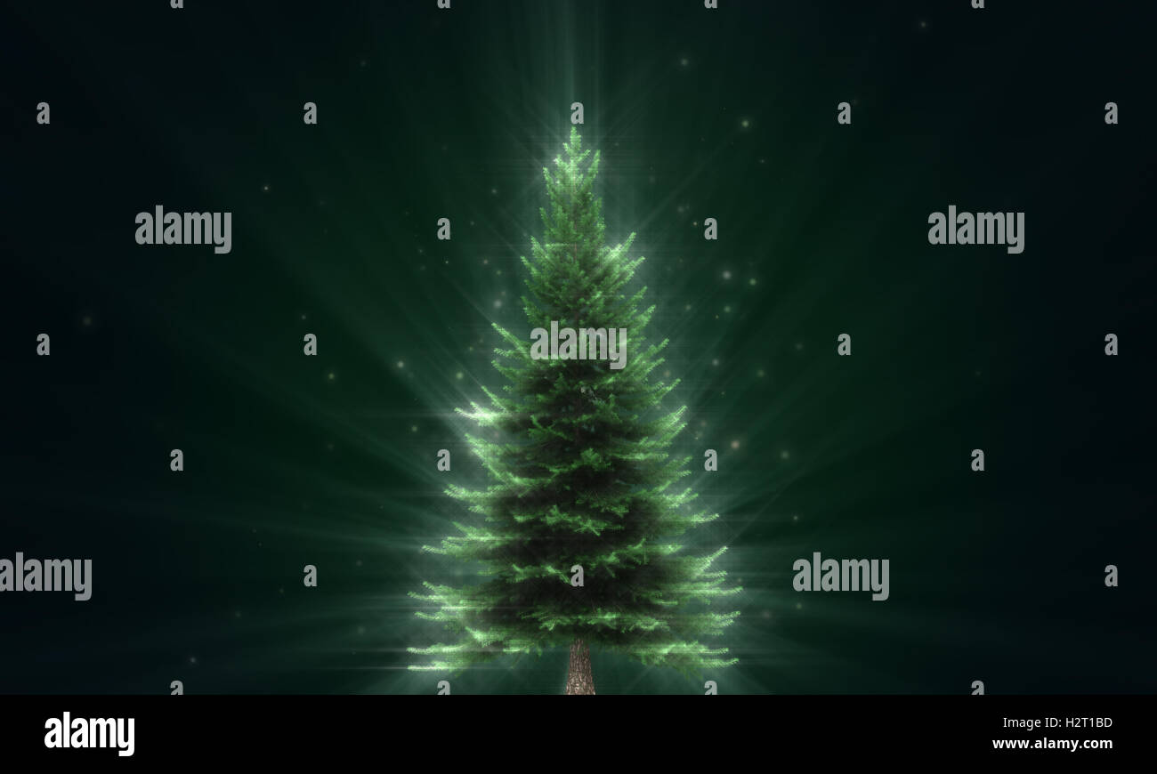 Shiny Christmas Tree Stock Photo - Alamy