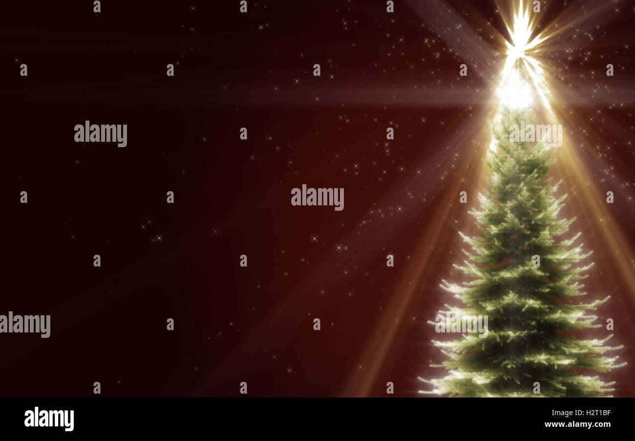 Shiny Christmas Tree Stock Photo - Alamy