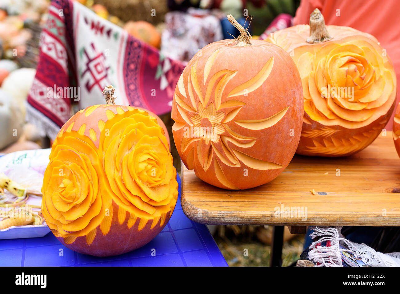 Traditional Carved Pumpkins
