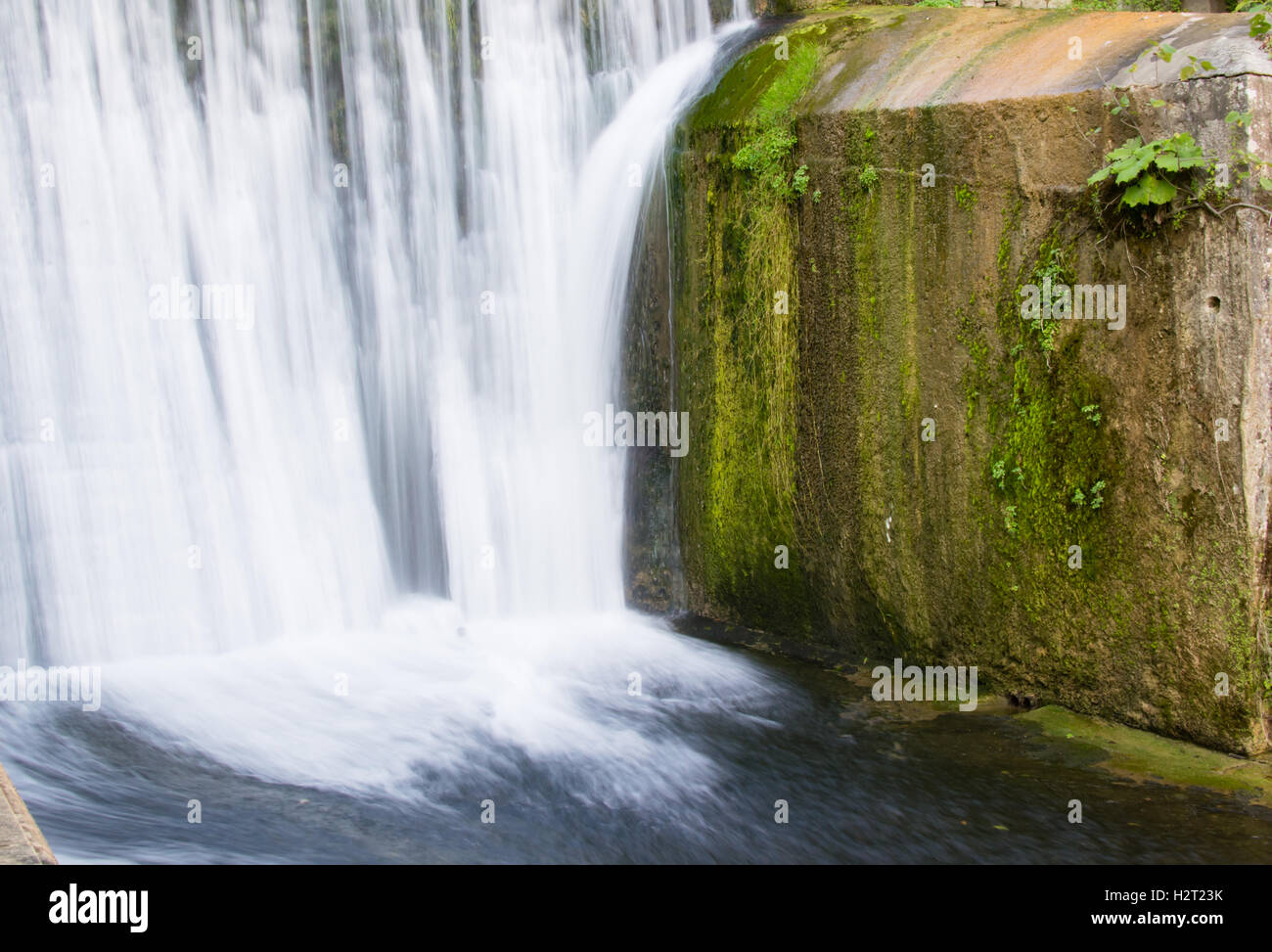waterfall water nature falling river flowing outdoors Stock Photo - Alamy