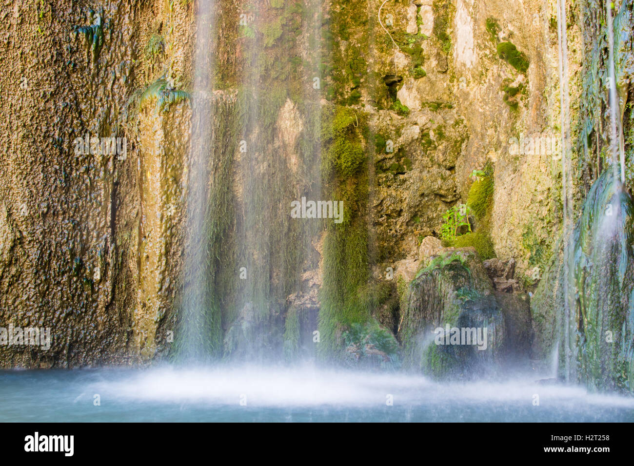 waterfall water nature falling river flowing outdoors Stock Photo - Alamy