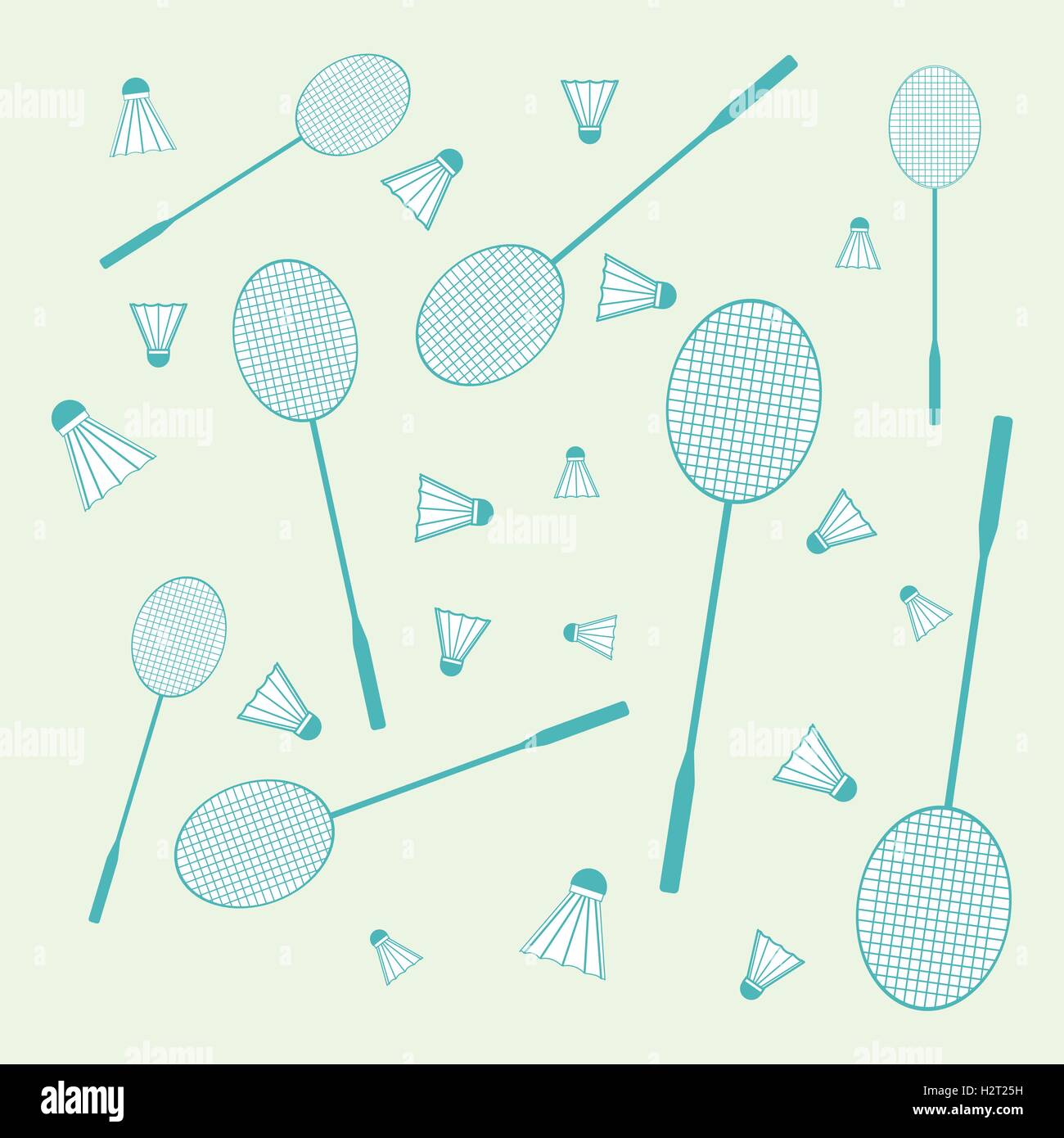 Nice picture of colorful badminton rackets and shuttlecocks on a ...