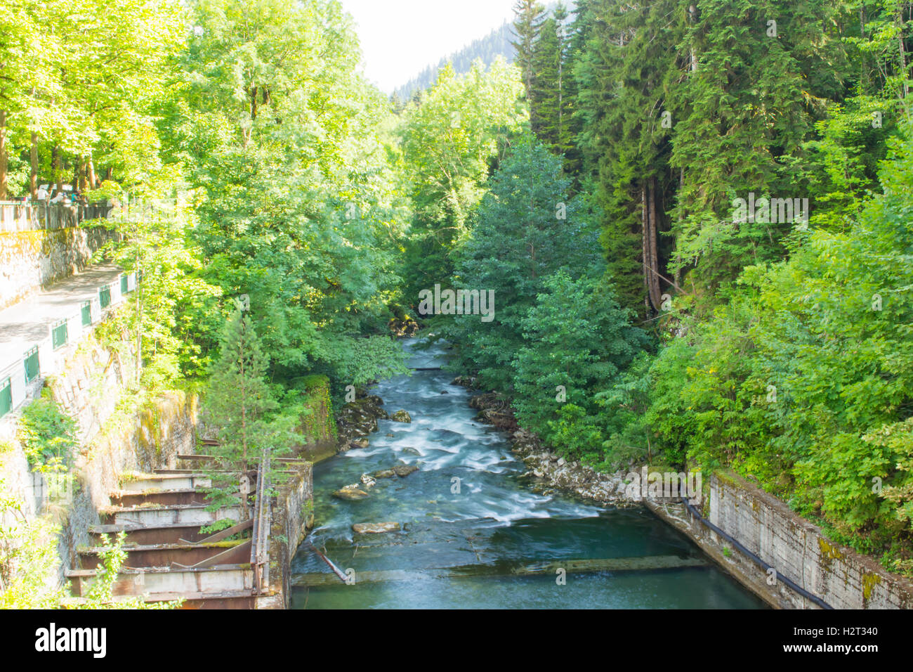 waterfall water nature falling river flowing outdoors stream blue dam ...