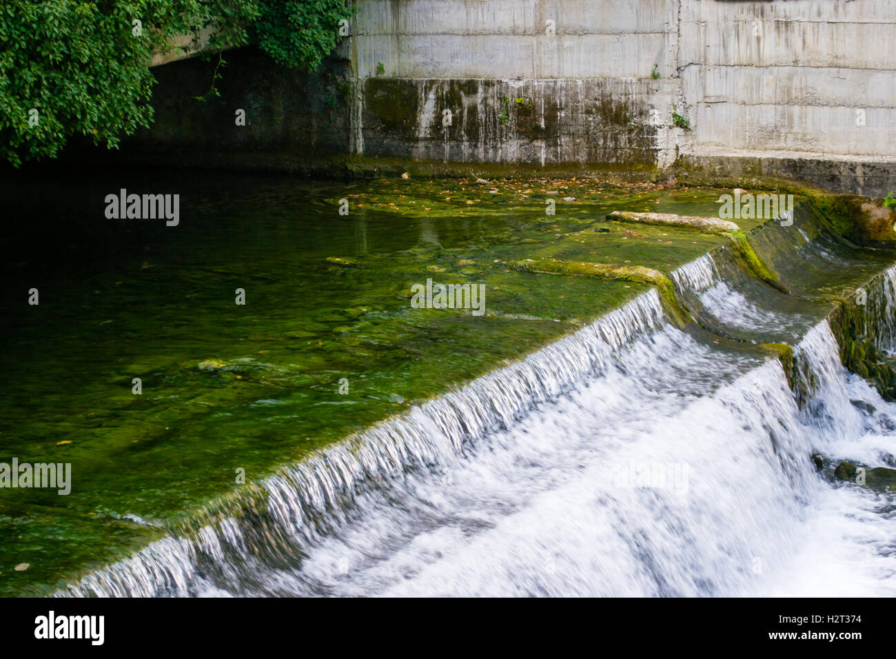 waterfall water nature falling river flowing outdoors stream blue dam ...