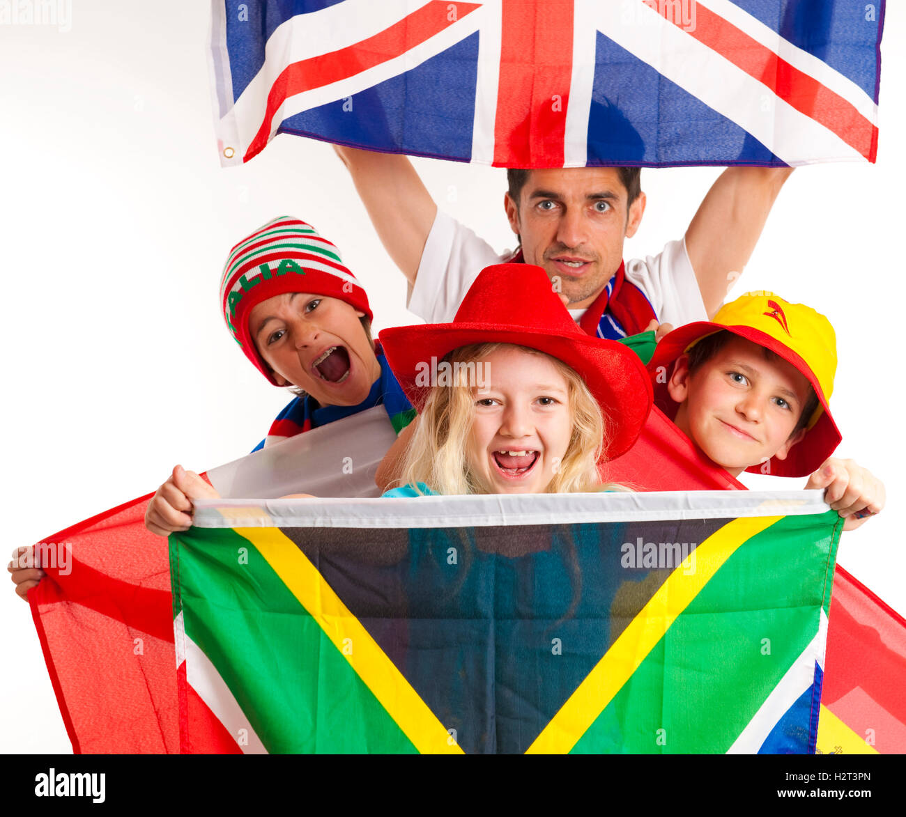 Soccer fans cheering england hi-res stock photography and images - Alamy