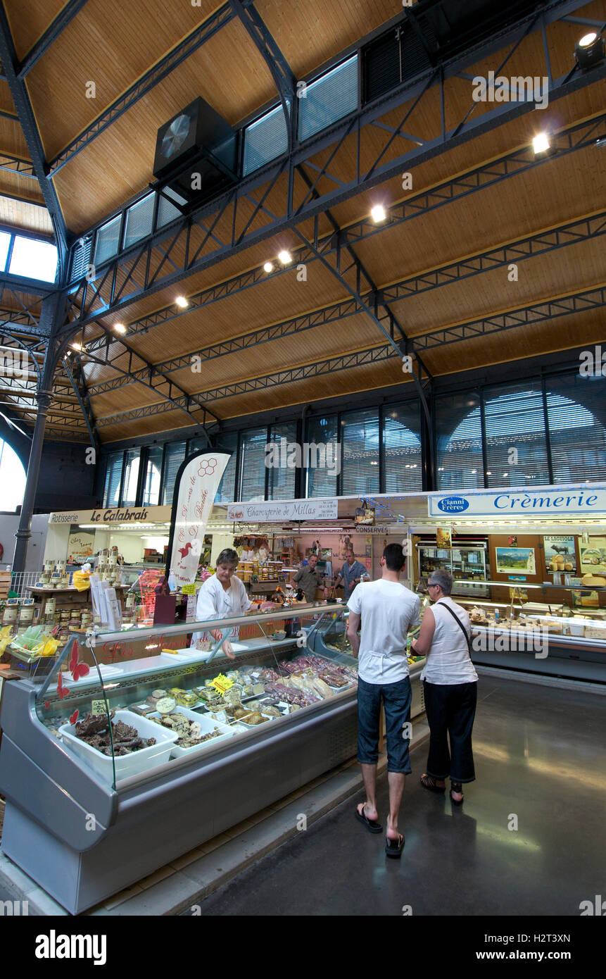 Typical covered market of Albi, Tarn, France, Europe Stock Photo - Alamy