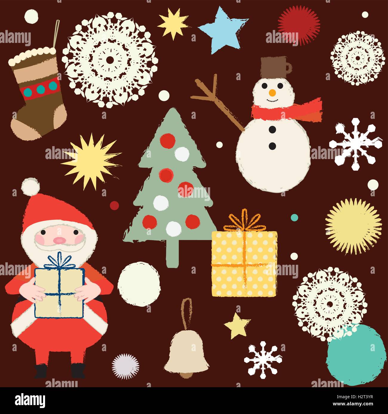 Christmas themed illustration Stock Vector Images - Alamy