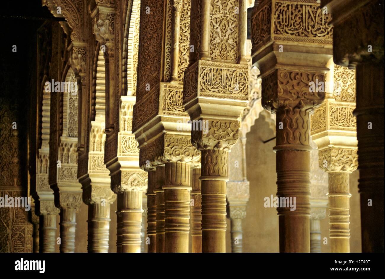 Columns, Alhambra, Granada, Spain, Europe Stock Photo - Alamy