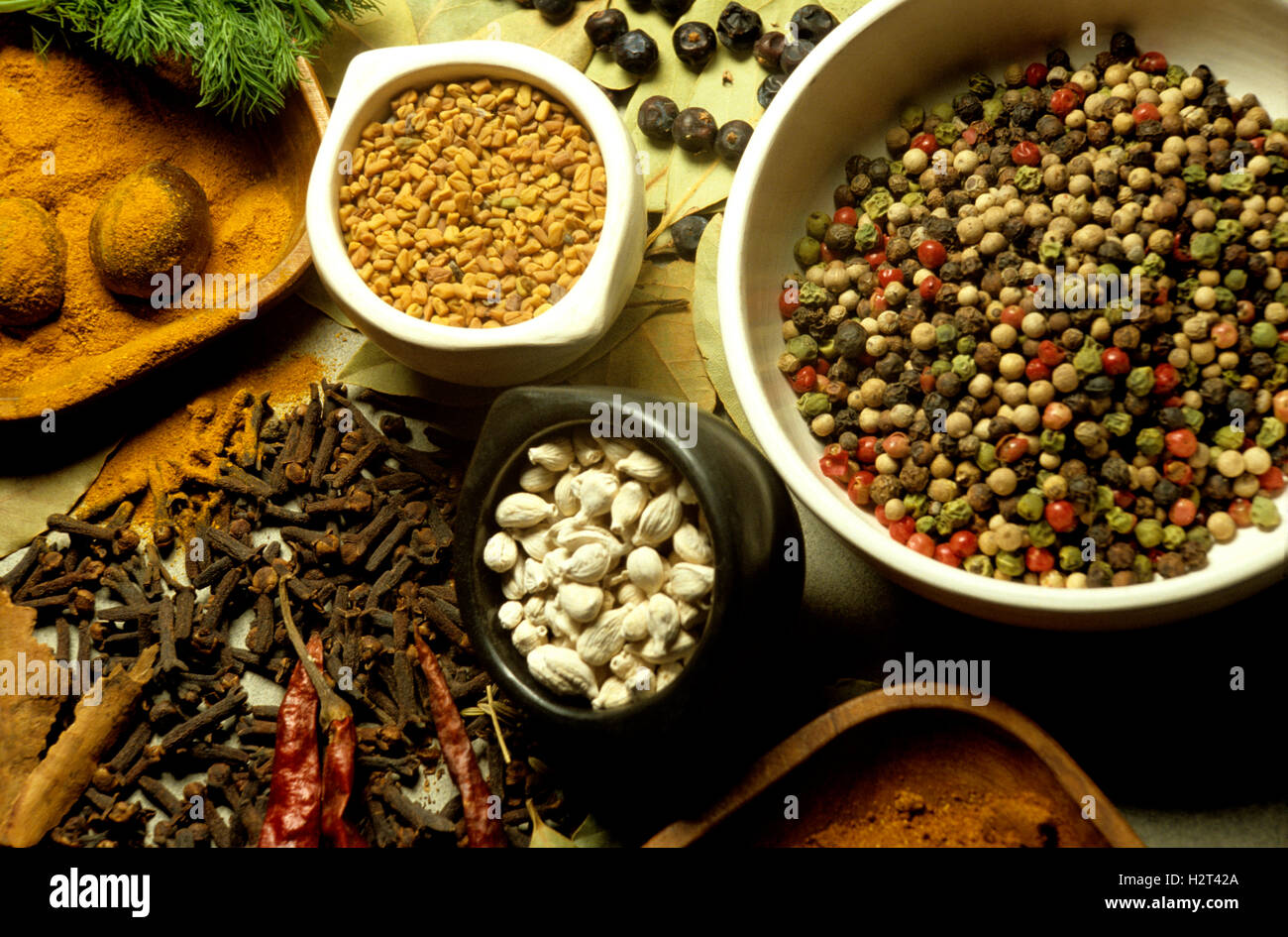 Variety of spices Stock Photo - Alamy