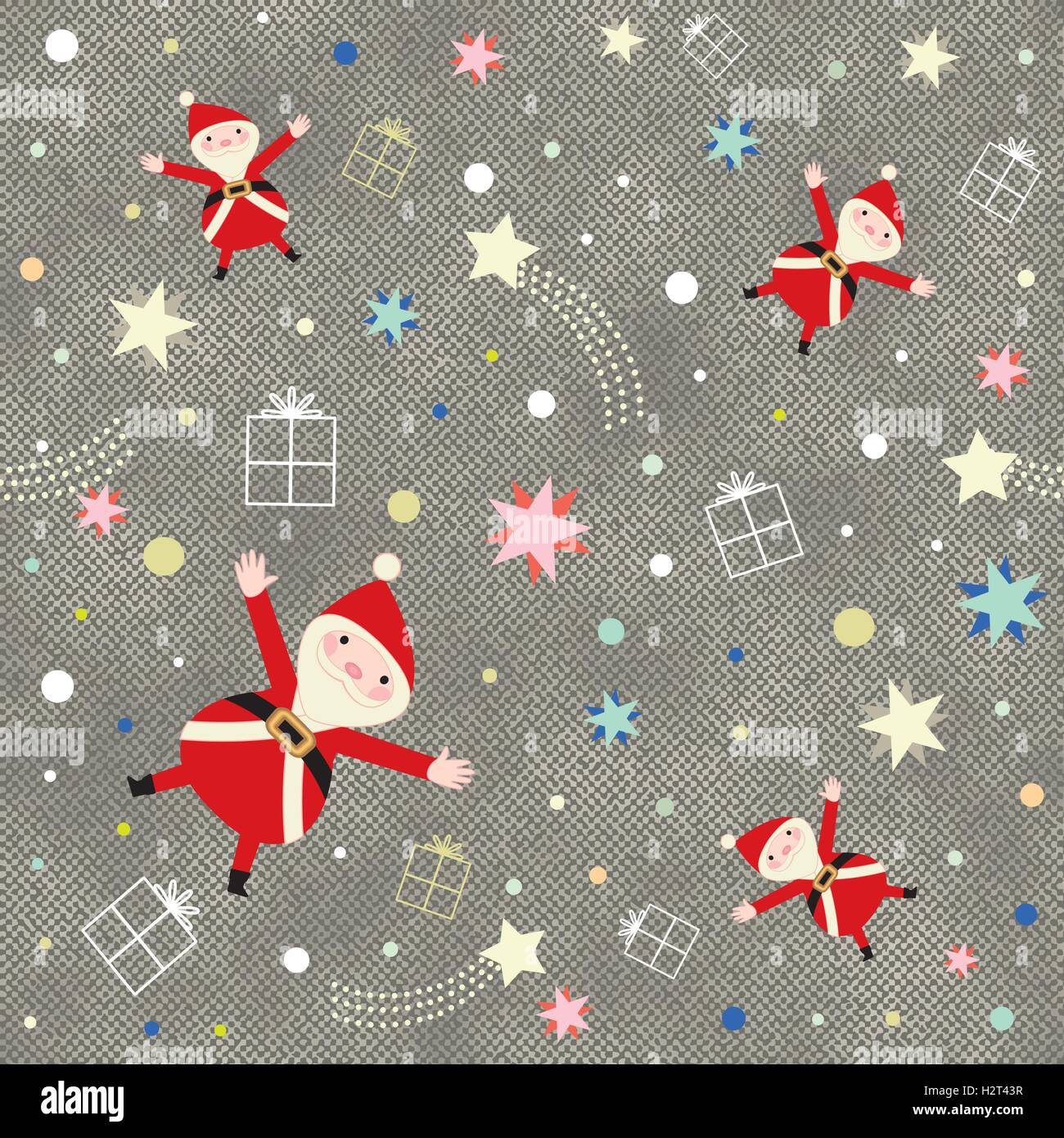 Christmas themed pattern on jeans textured background Stock Vector ...