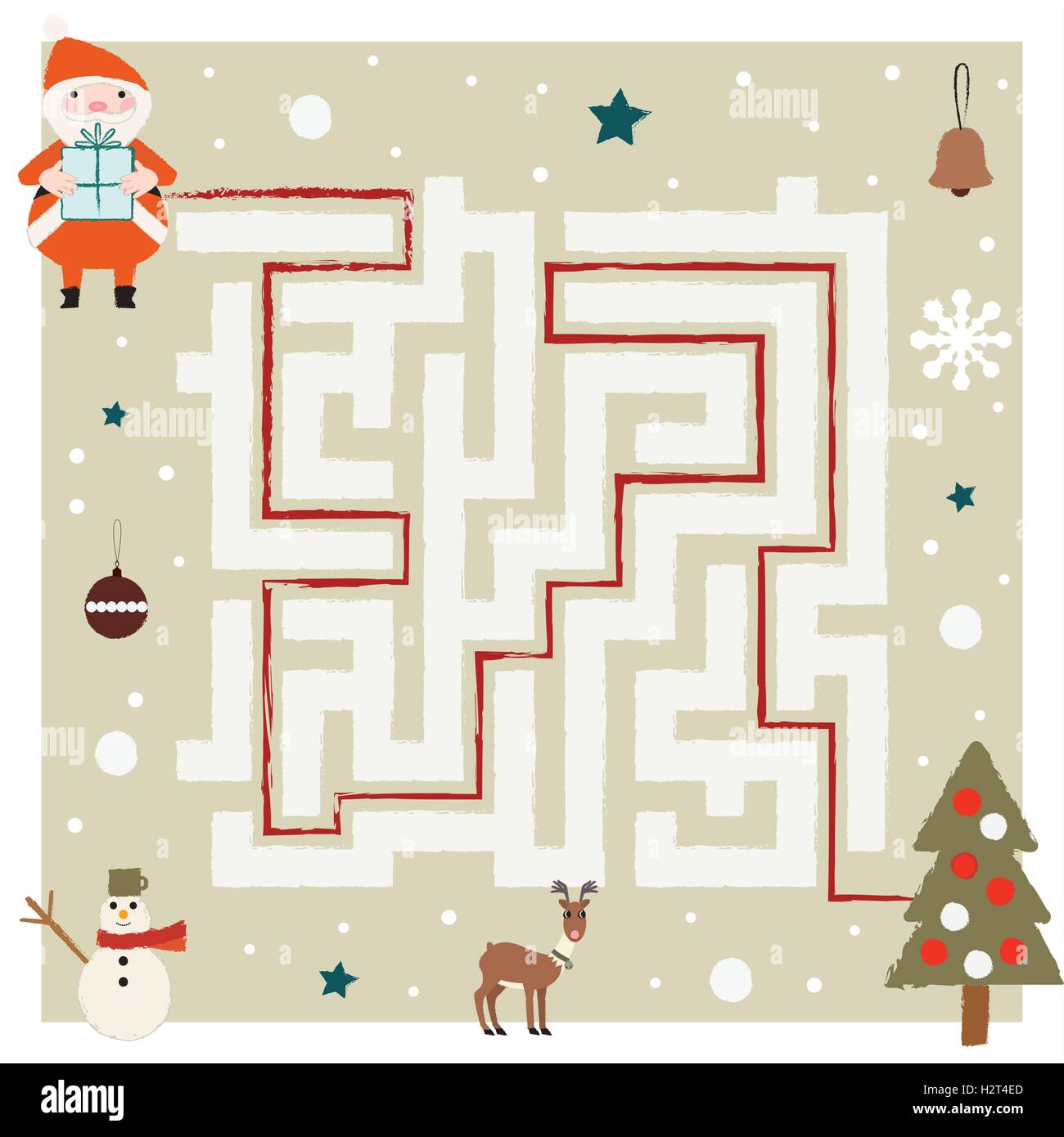 Snow maze Stock Vector Images - Alamy