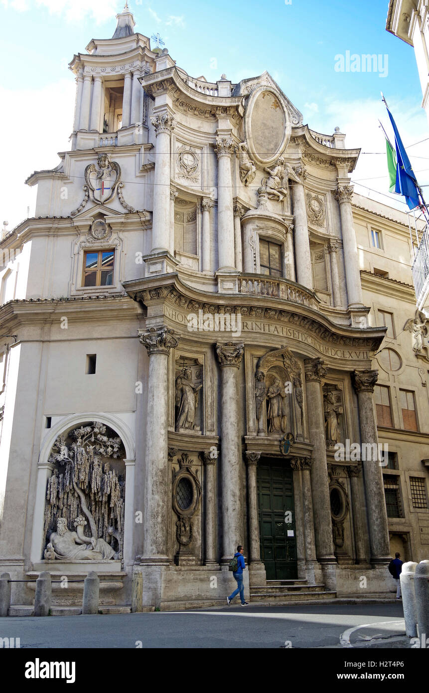 Rome, Italy, S. Carlo alle Quattro Fontane Stock Photo - Alamy