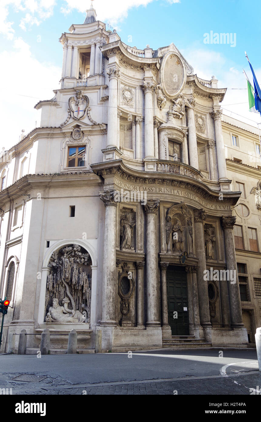 Rome, Italy, S. Carlo alle Quattro Fontane Stock Photo - Alamy