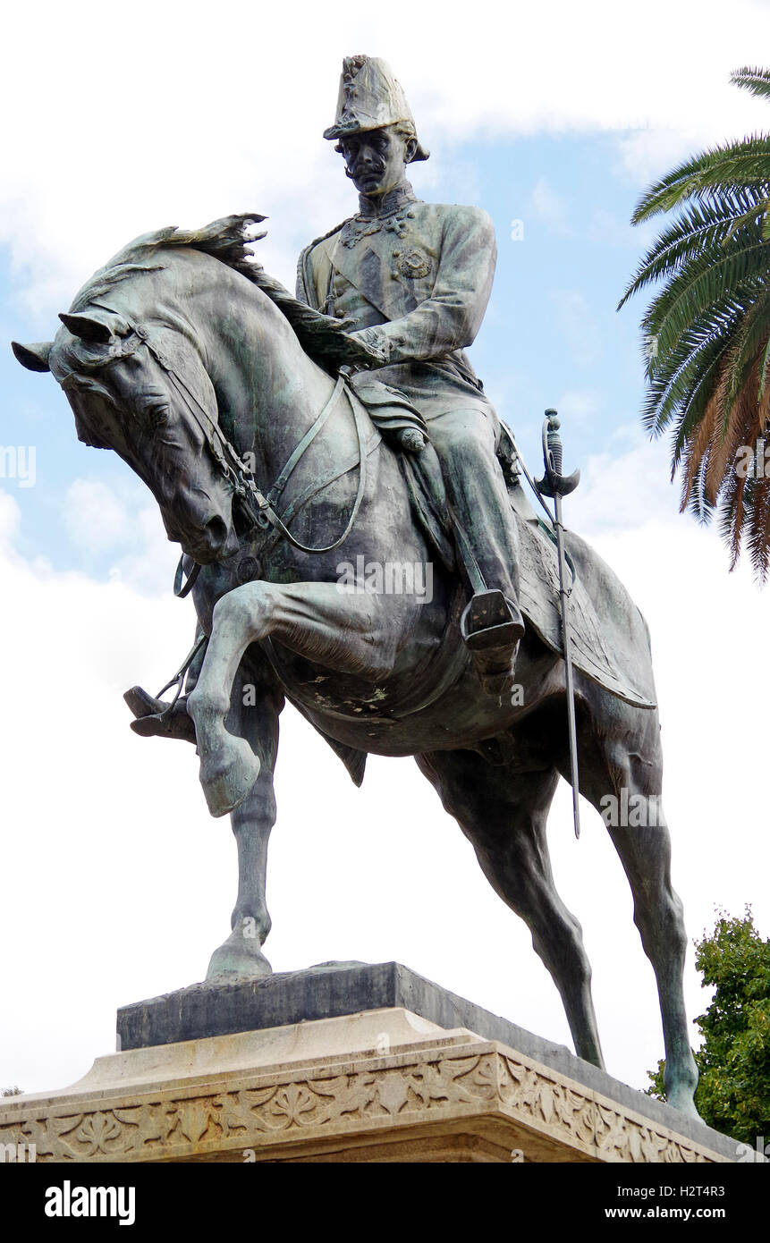 Rome, Italy, Equestrian statue, King Carlo Alberto Stock Photo - Alamy