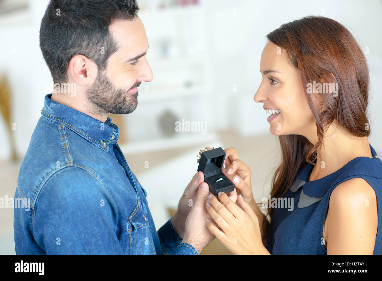 giving a ring Stock Photo - Alamy