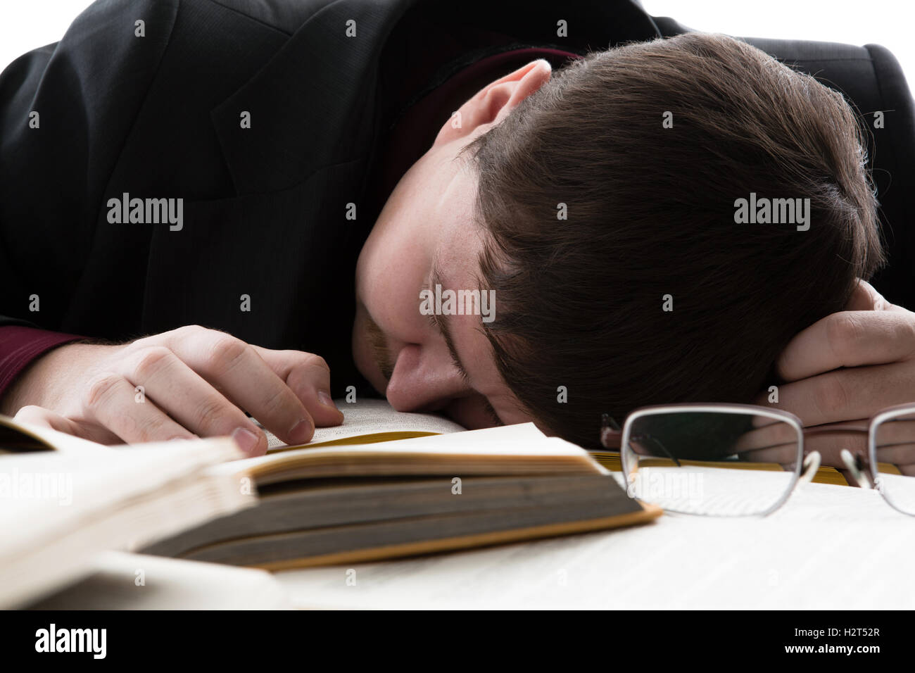 man asleep reading Stock Photo - Alamy