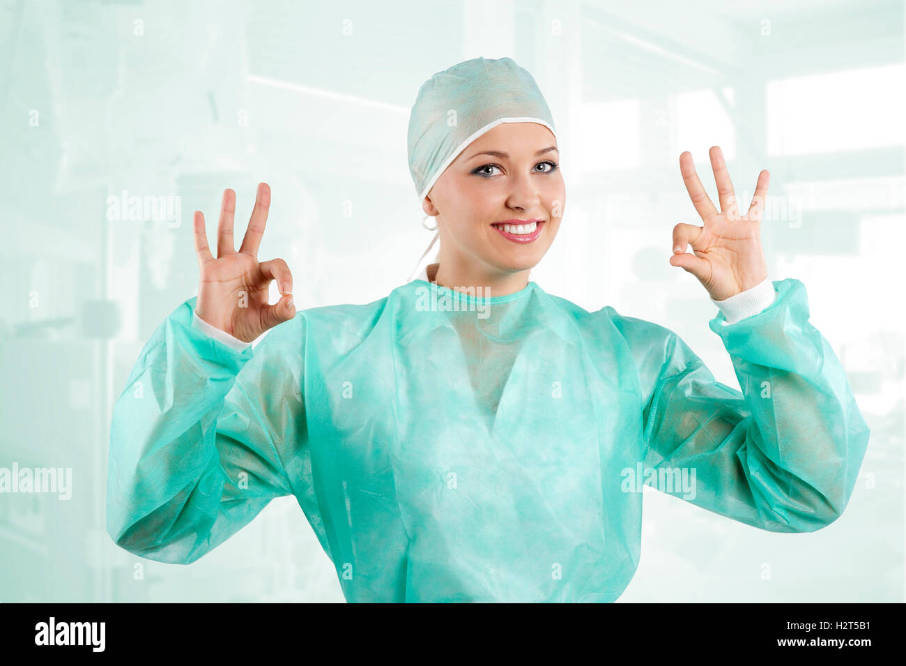 positive young nurse Stock Photo - Alamy