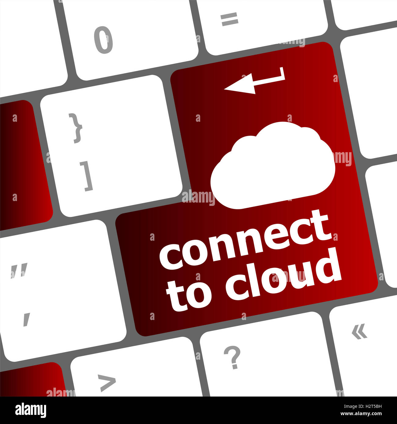 connect to cloud, computer keyboard for cloud computing Stock Photo - Alamy