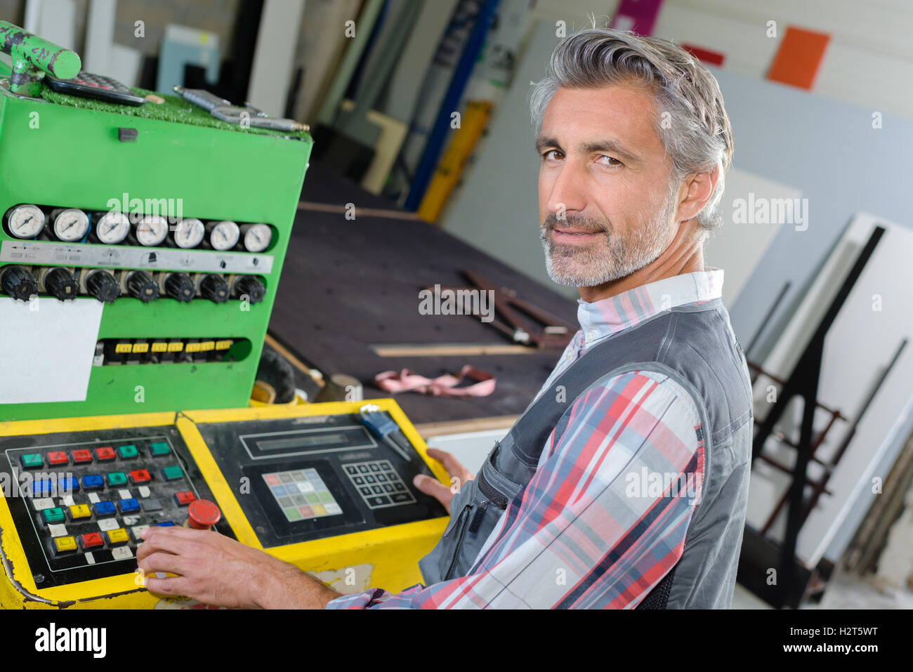 operating the machinery Stock Photo - Alamy
