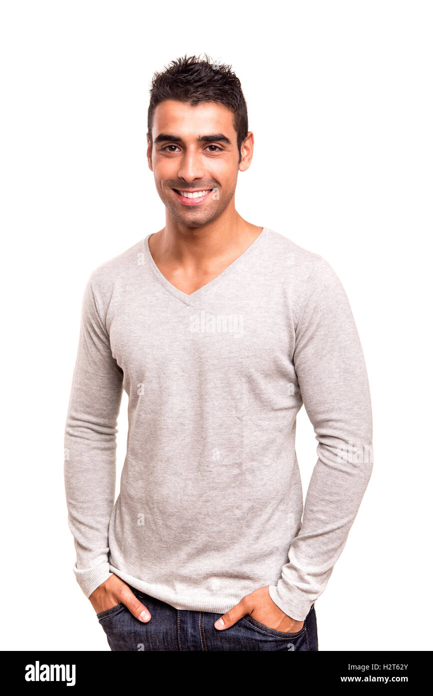 Smiling guy posing Stock Photo - Alamy