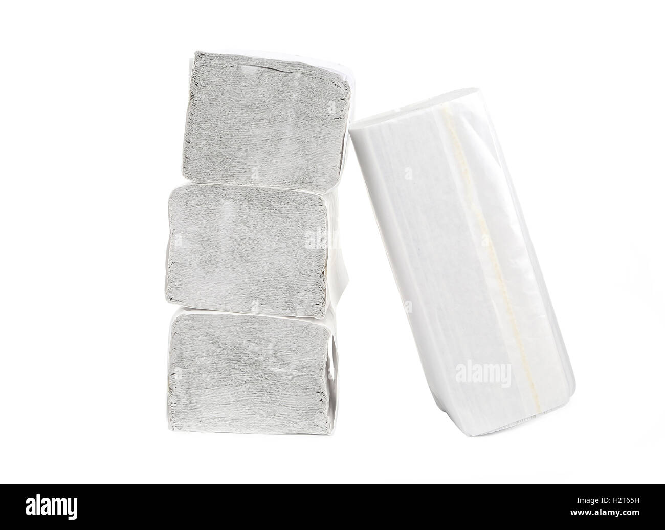 Stack of folded disposable papers Stock Photo - Alamy