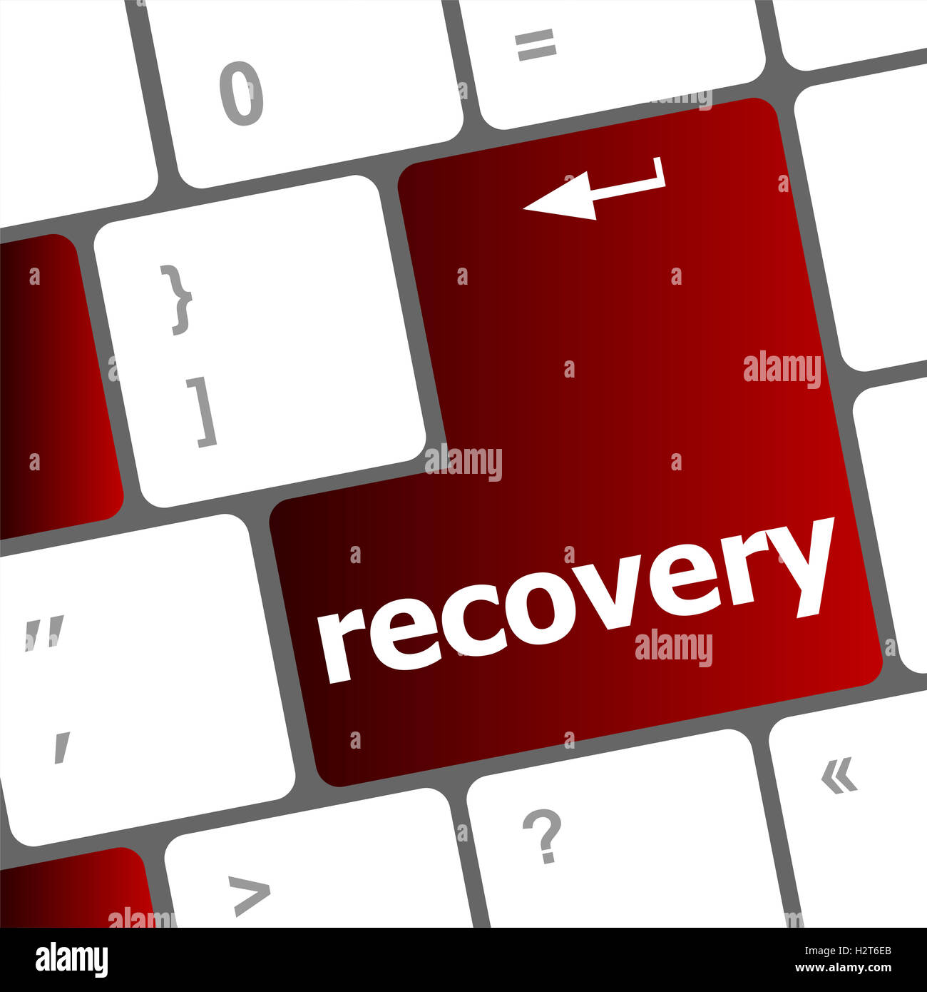 recovery text on the keyboard key Stock Photo - Alamy