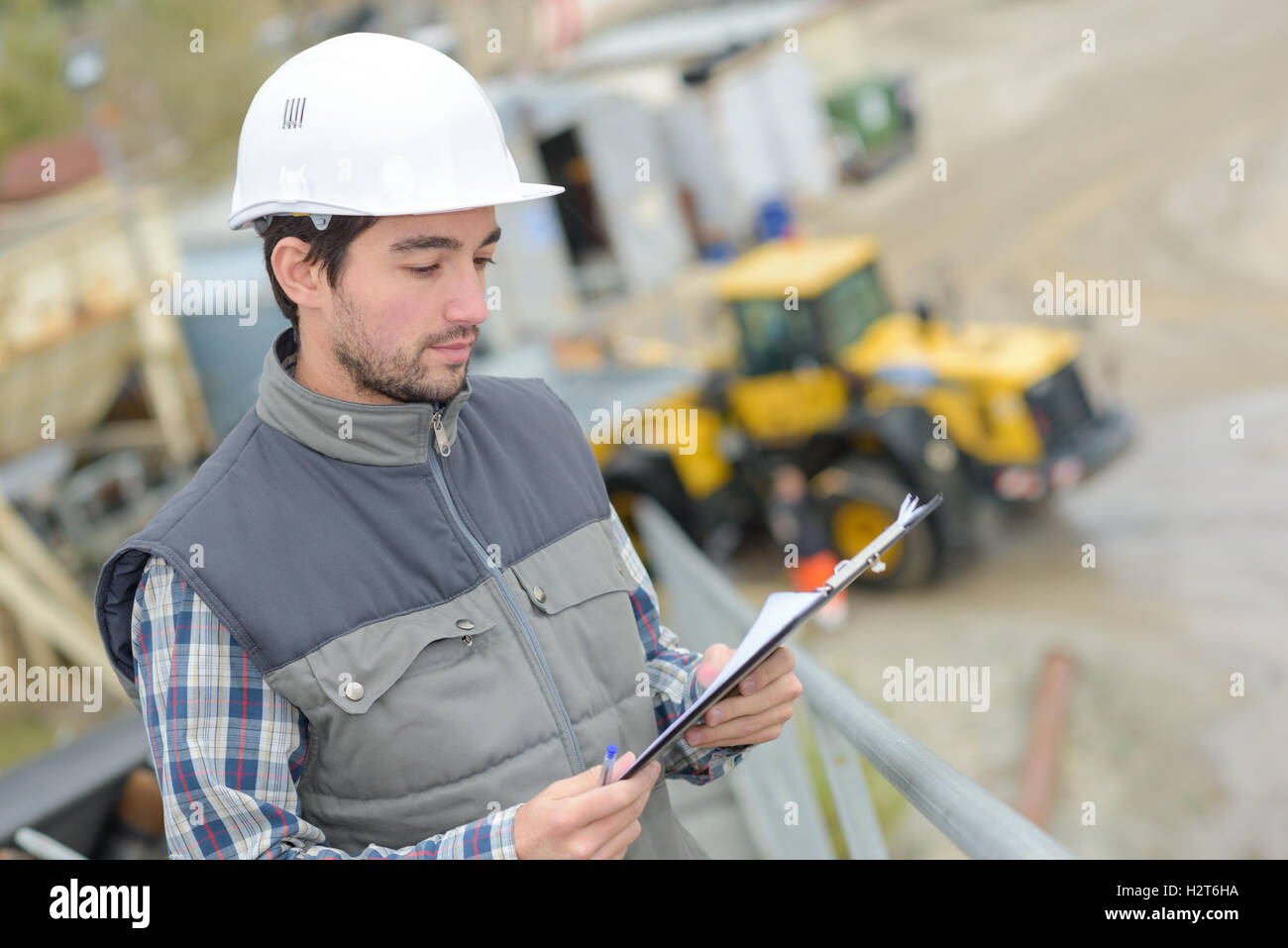 reading the information Stock Photo - Alamy