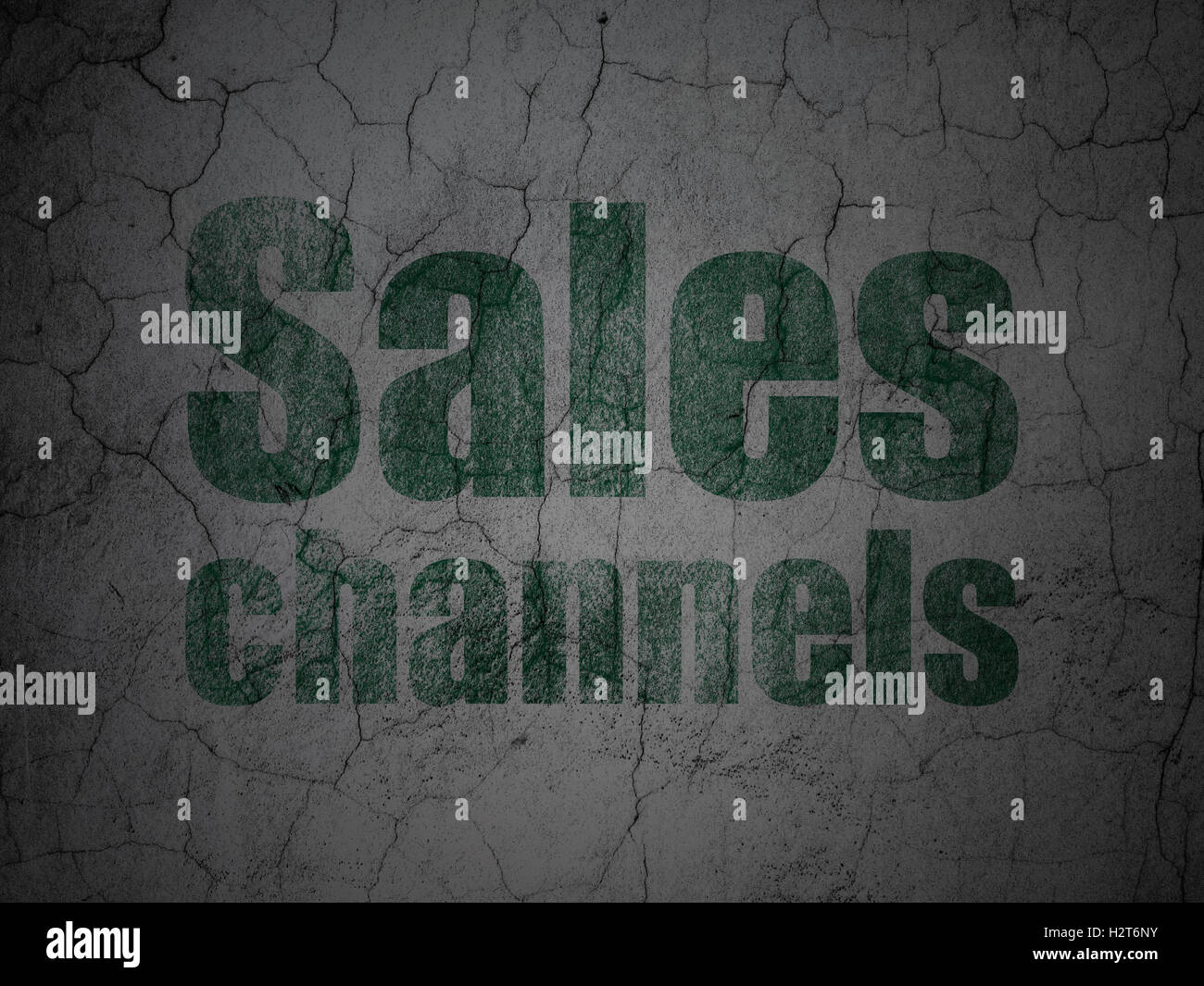 Advertising concept: Sales Channels on grunge wall background Stock ...