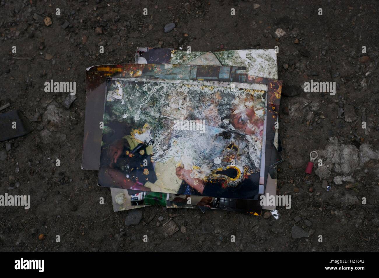 Destroyed Photo Book Stock Photo - Alamy