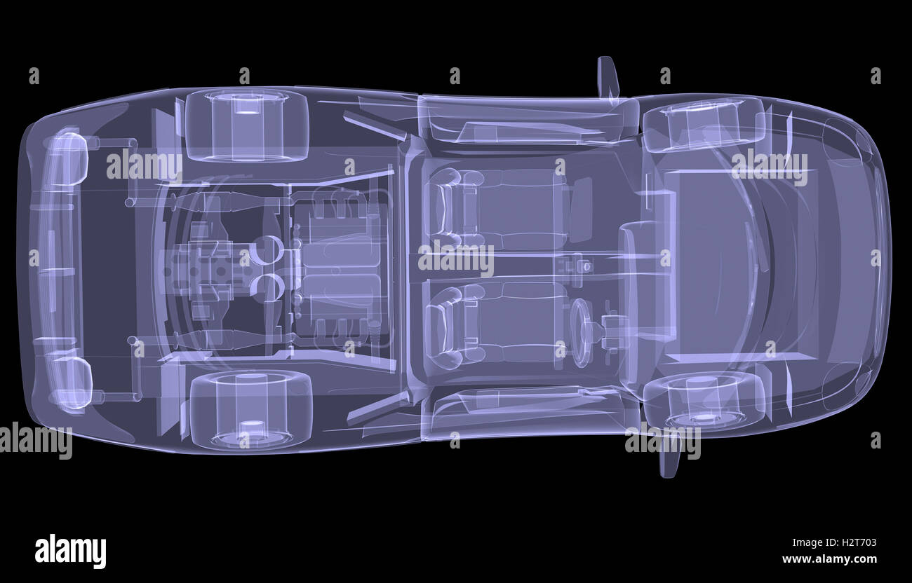 X-ray concept car. Top view Stock Photo - Alamy