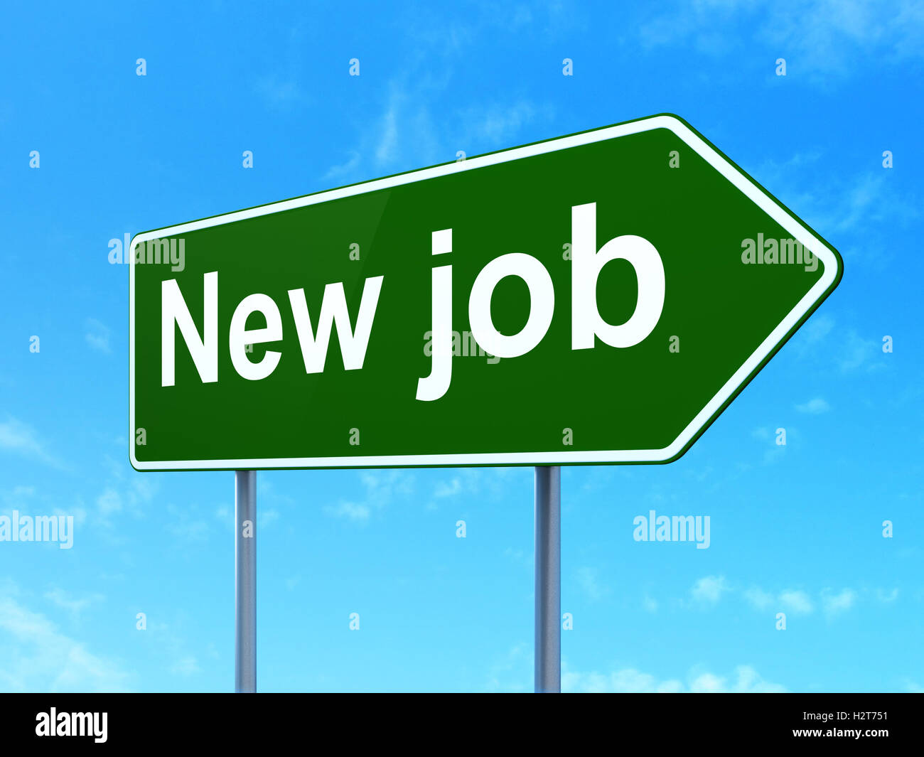 New job road sign hi-res stock photography and images - Alamy