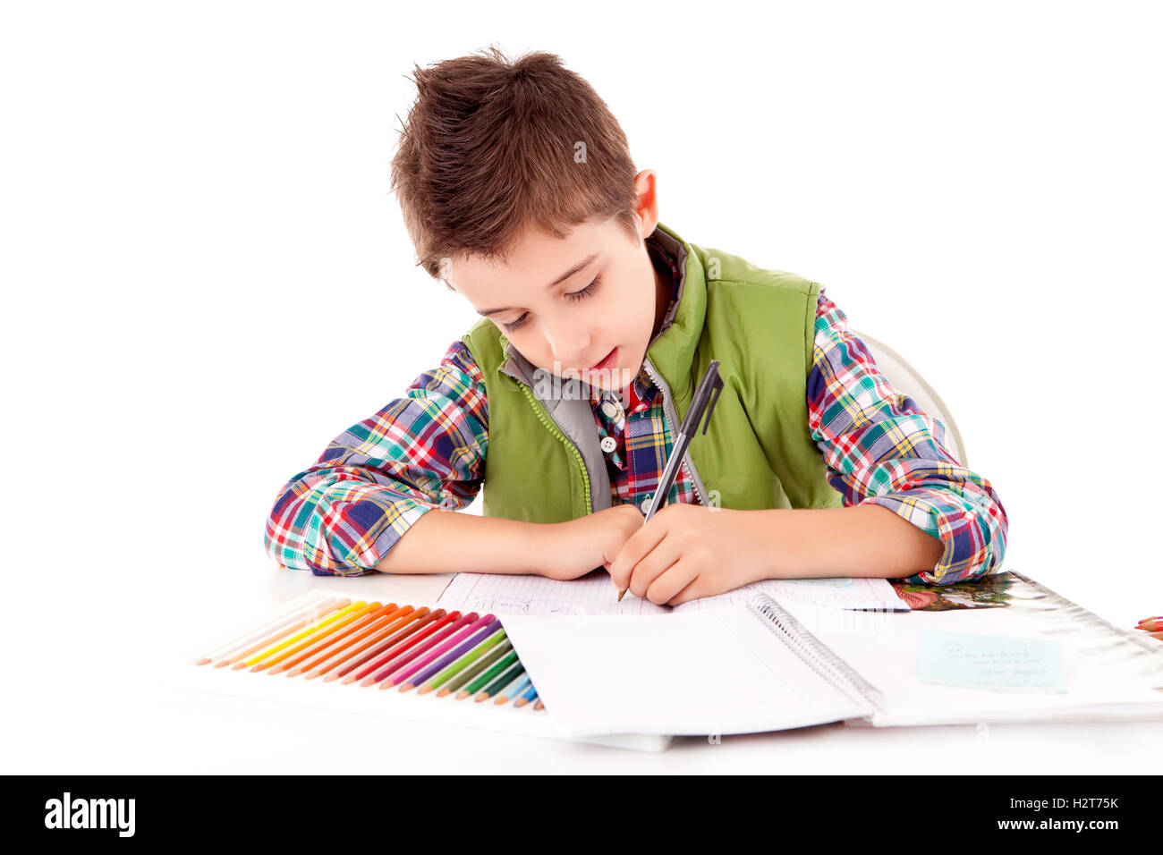 Portrait of a little boy at school Stock Photo - Alamy