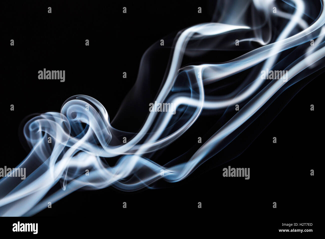 Abstract blue smoke Stock Photo - Alamy