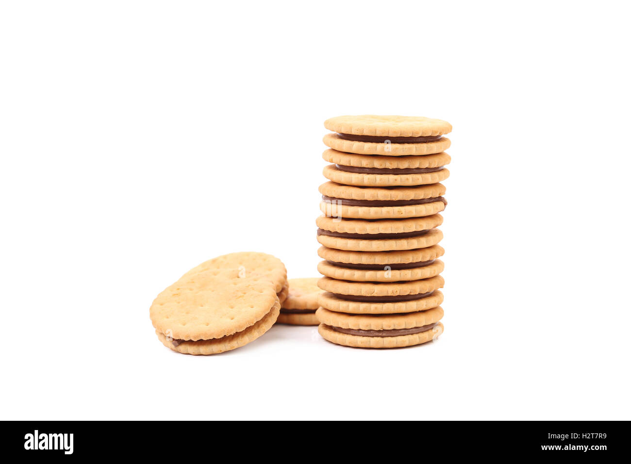 Stack of filled cookies Stock Photo - Alamy
