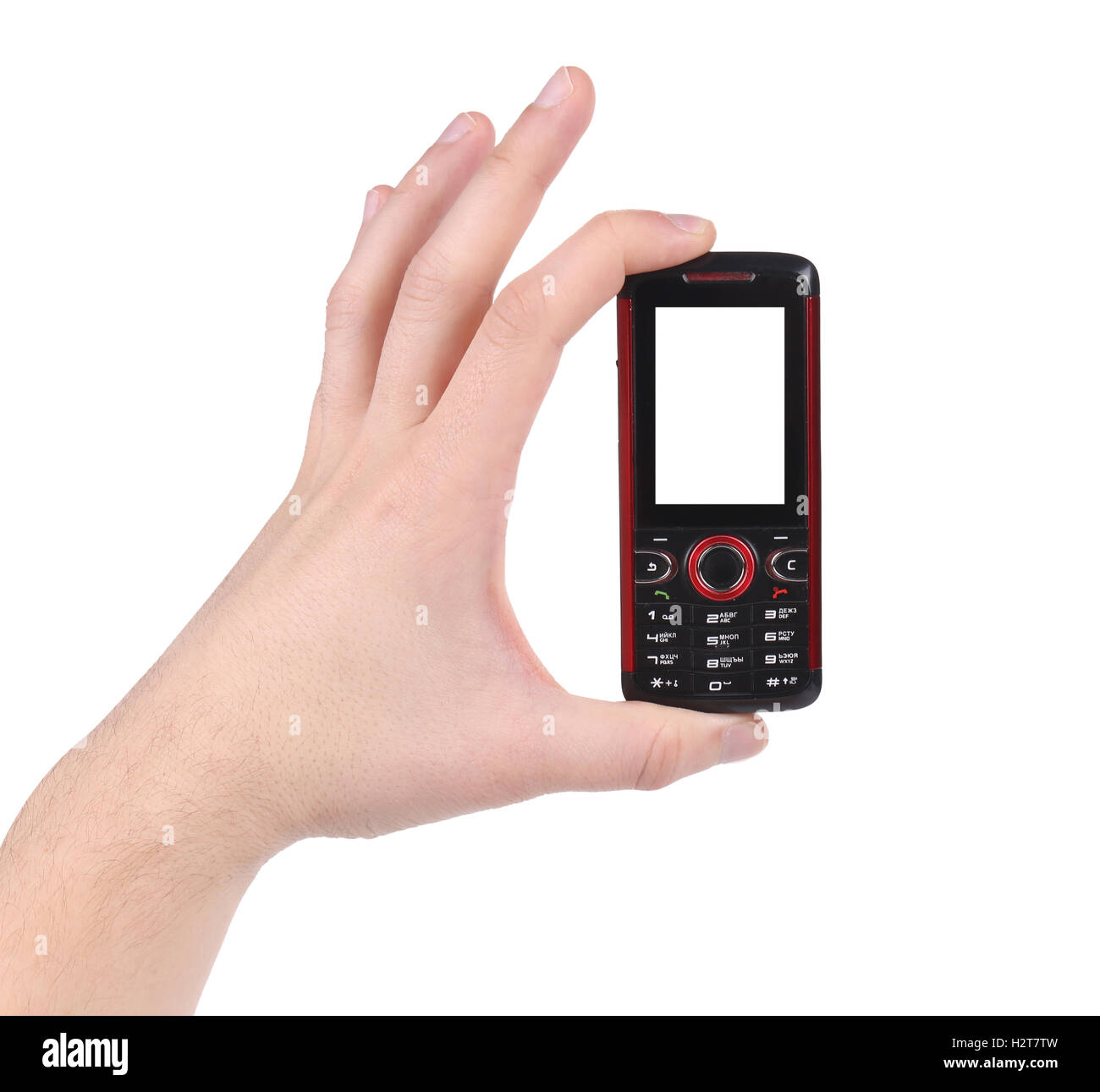 Hand with mobile phone Stock Photo - Alamy