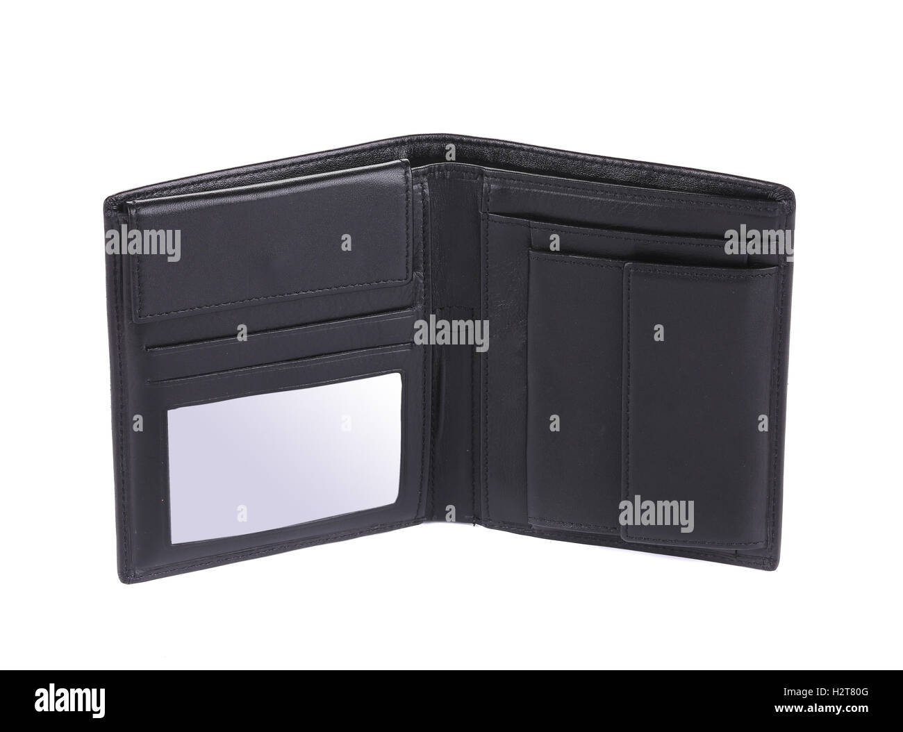 Black leather wallet Stock Photo - Alamy