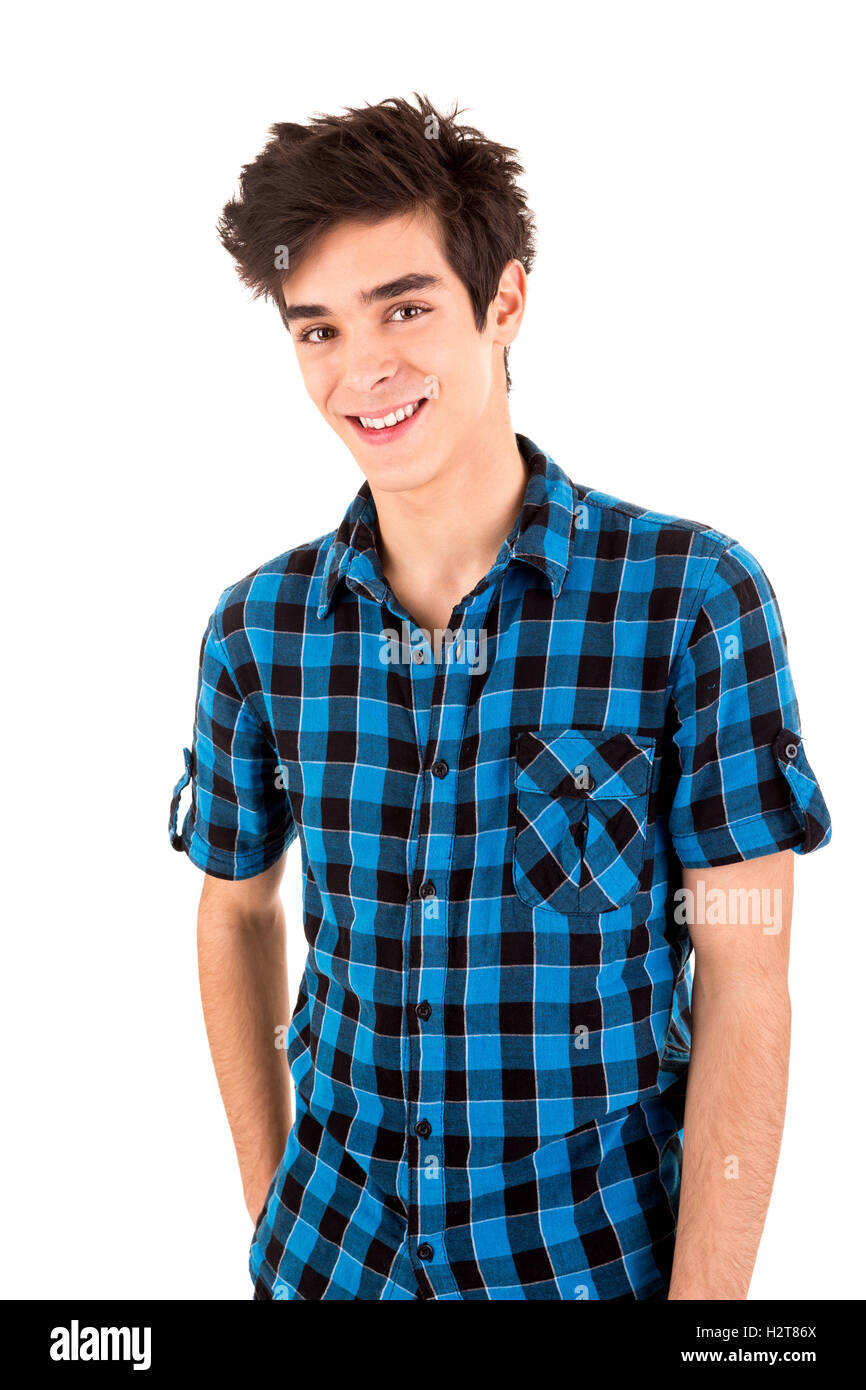 Studio picture of a young and handsome man posing Stock Photo - Alamy