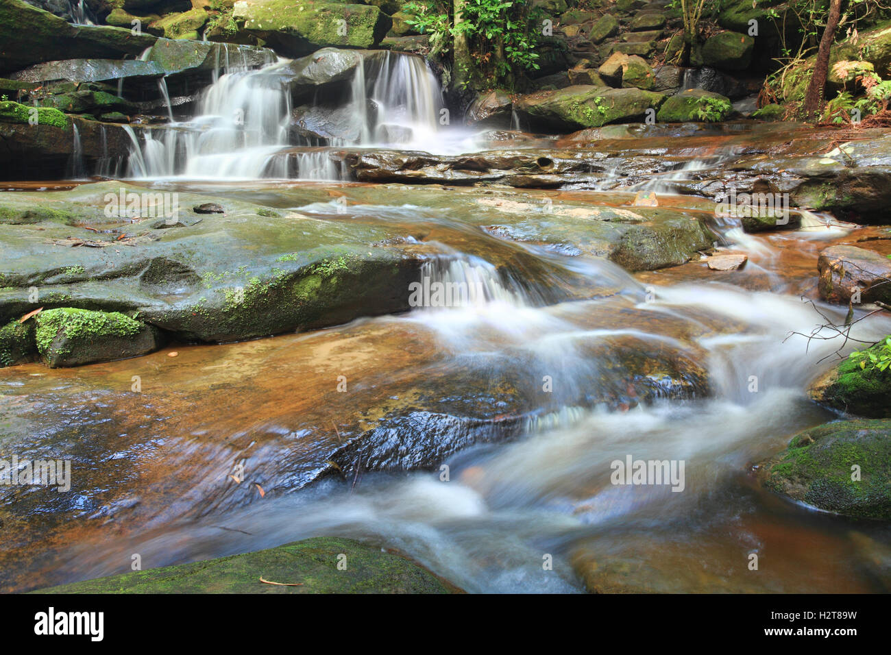 Waterfalls and little stream Australia Stock Photo - Alamy