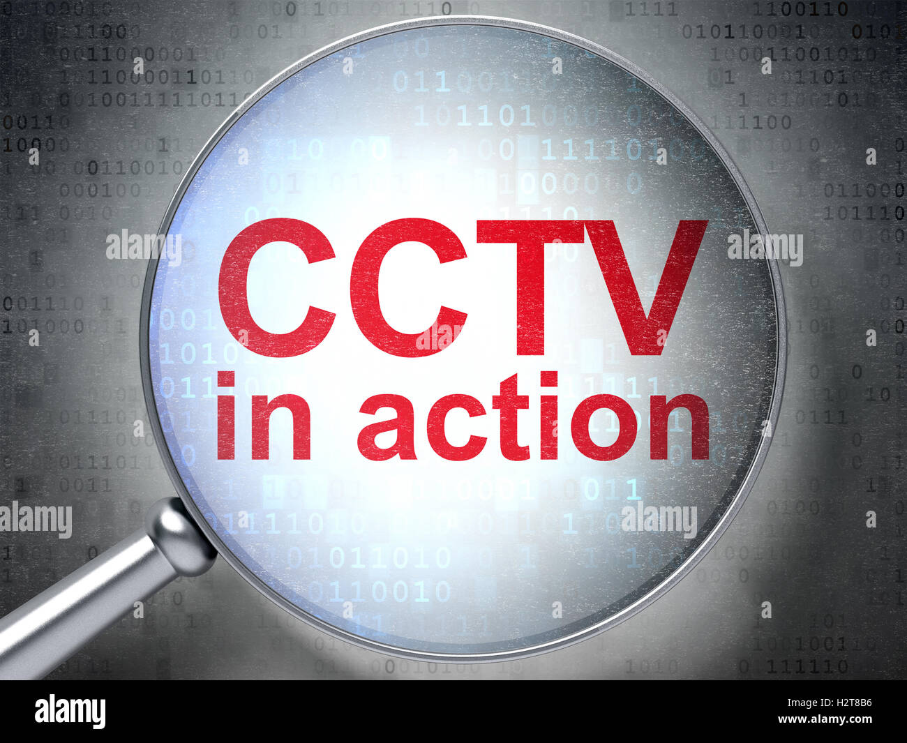 Safety concept: CCTV In action with optical glass Stock Photo - Alamy