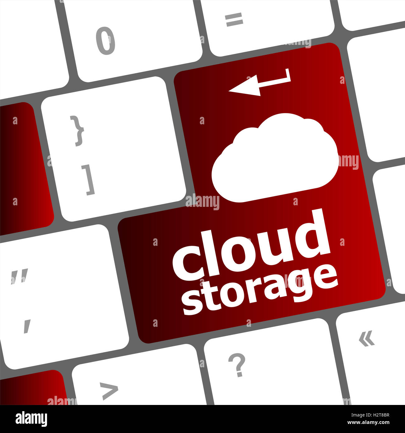 cloud storage words concept on button of the keyboard Stock Photo - Alamy