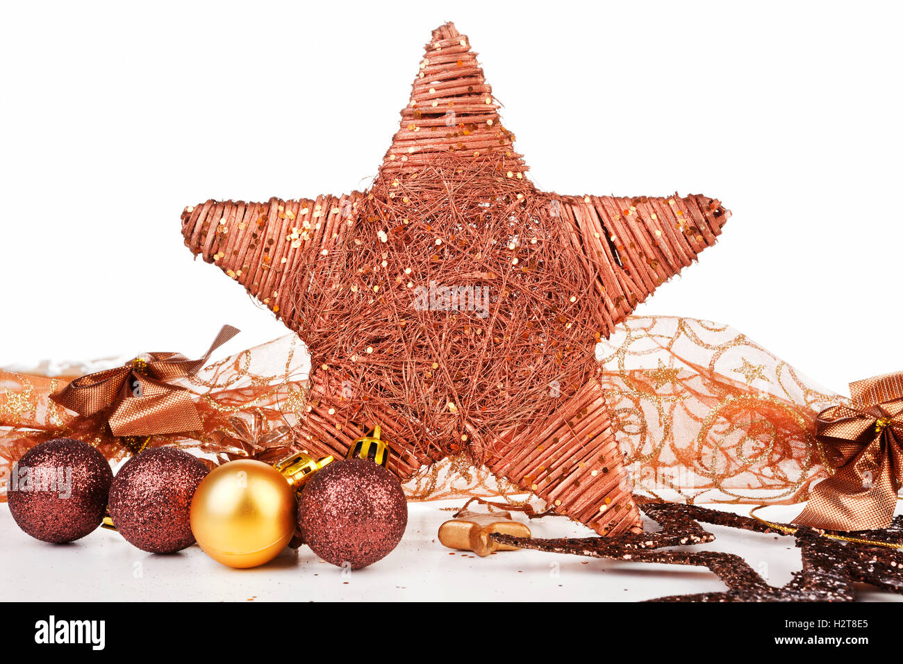 Christmas star decor Stock Photo - Alamy