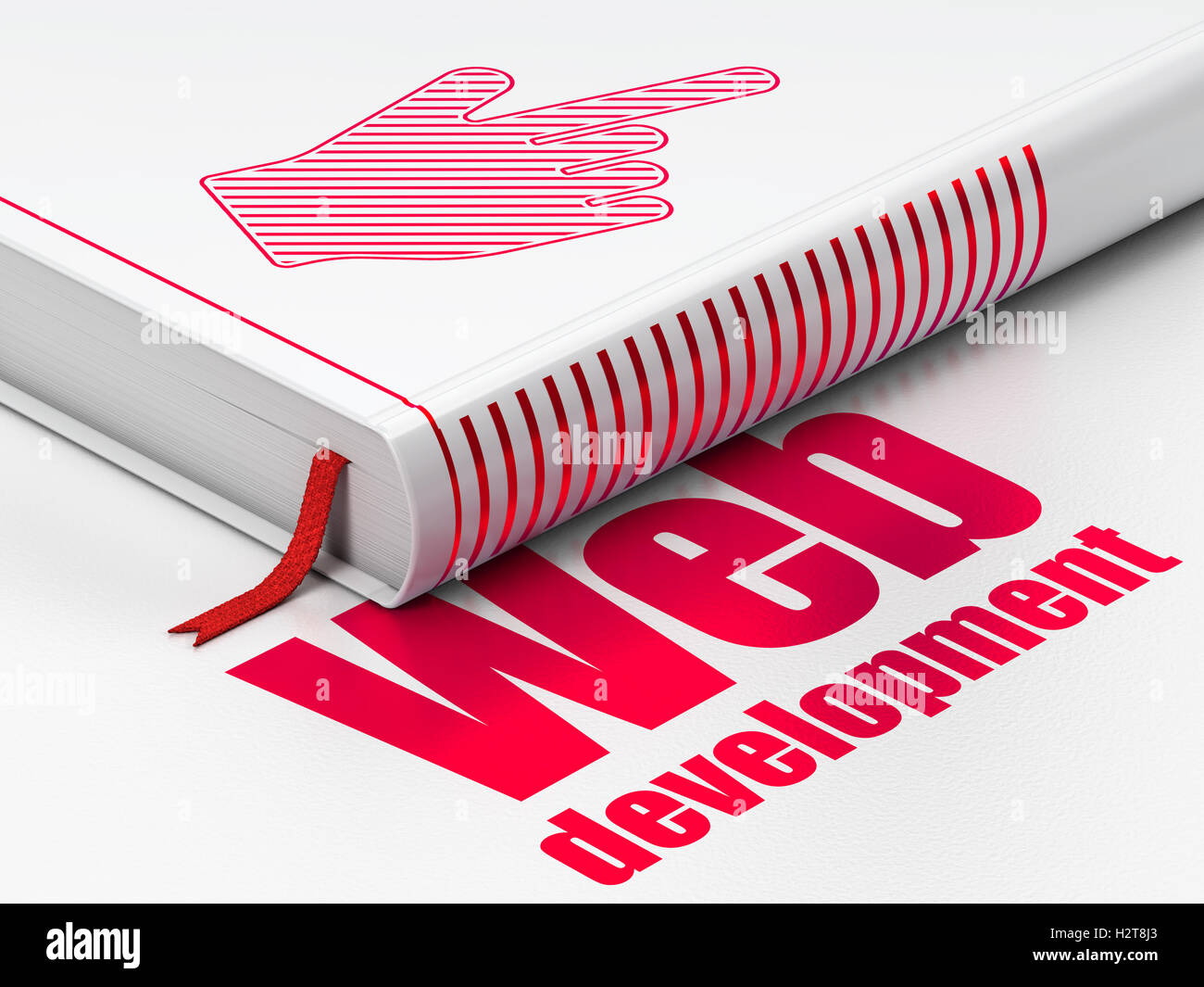 Web design concept: book Mouse Cursor, Web Development on white background Stock Photo - Alamy