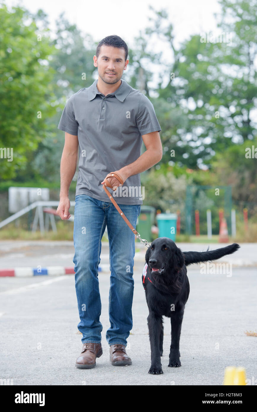 man and dog Stock Photo - Alamy