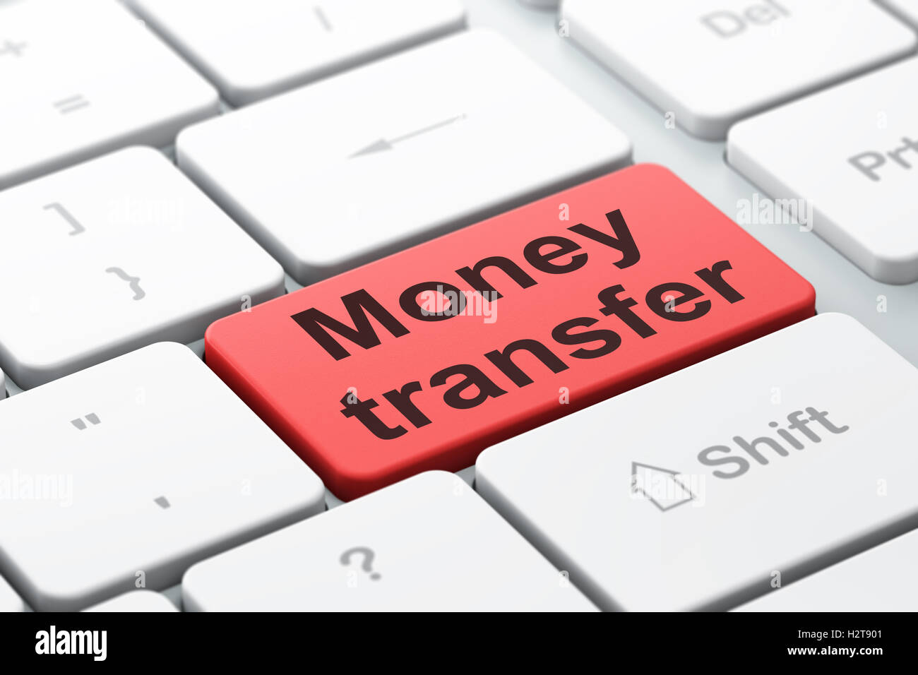 Finance concept: Money Transfer on computer keyboard background Stock ...